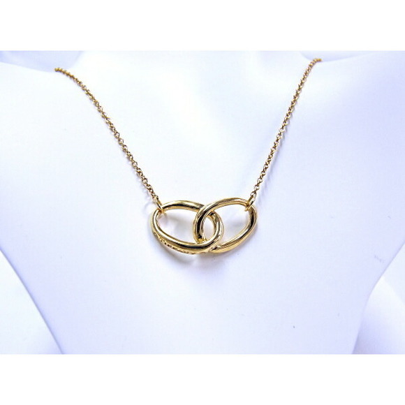 Tiffany & Co. | Bags | Tiffany Peretti Double Loop Necklace Yellow Gold ...